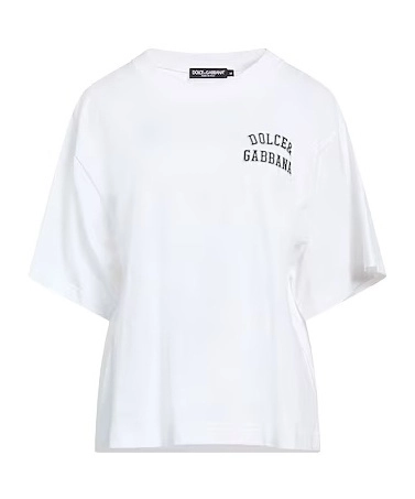Dolce & Gabbana Short Sleeve T-shirt With Embroidered Logo - White