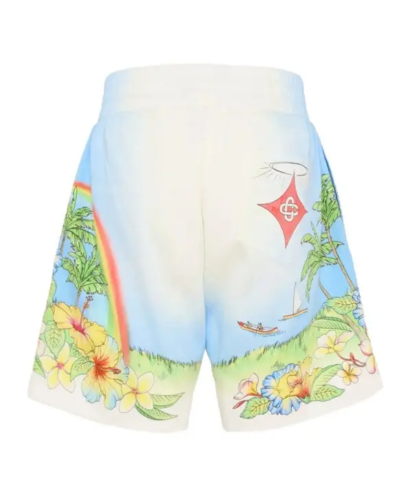 Casablanca Graphic Print Elasticated Shorts