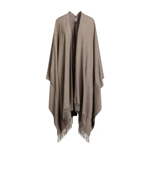 Brunello Cucinelli Striped Open-front Shawl - Sand-colored