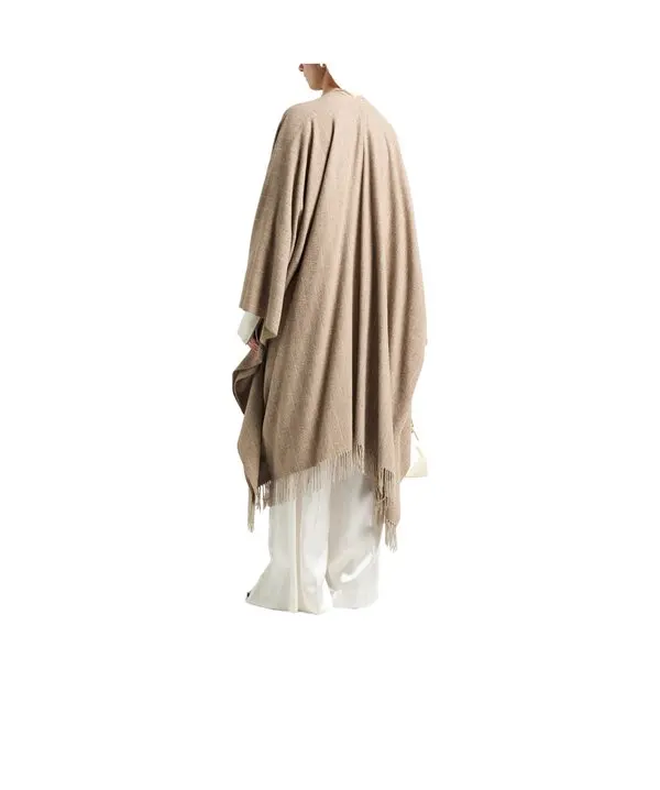 Brunello Cucinelli Striped Open-front Shawl