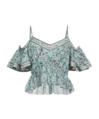 Isabel Marant Étoile Off-the-shoulder Floral Print Top