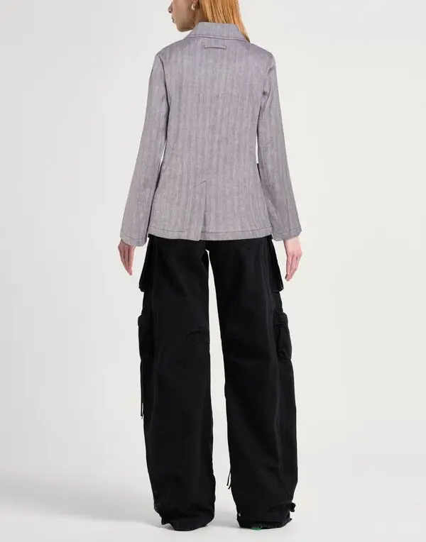 MAXCO. Max&co. Long-sleeve Double-breasted Blazer With Herringbone Jacquard