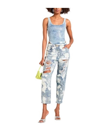 DIESEL® Sleeveless Denim Vest With Embroidered Logo