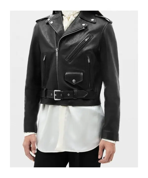 ANN DEMEULEMEESTER Clarin Fitted Perfecto Leather Jacket