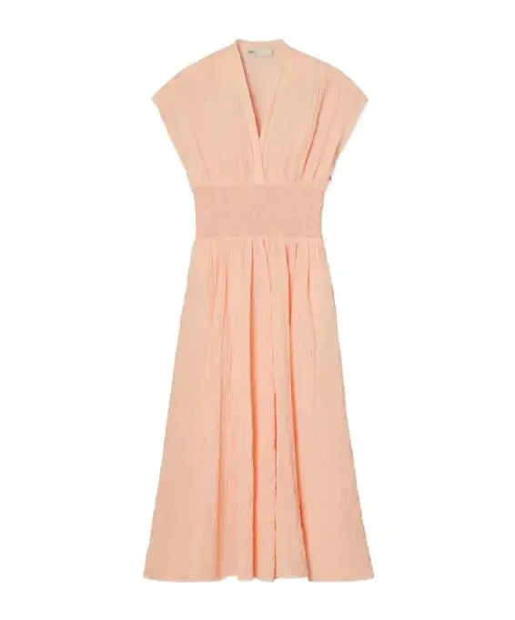 Tory Burch V-neck Linen Dress