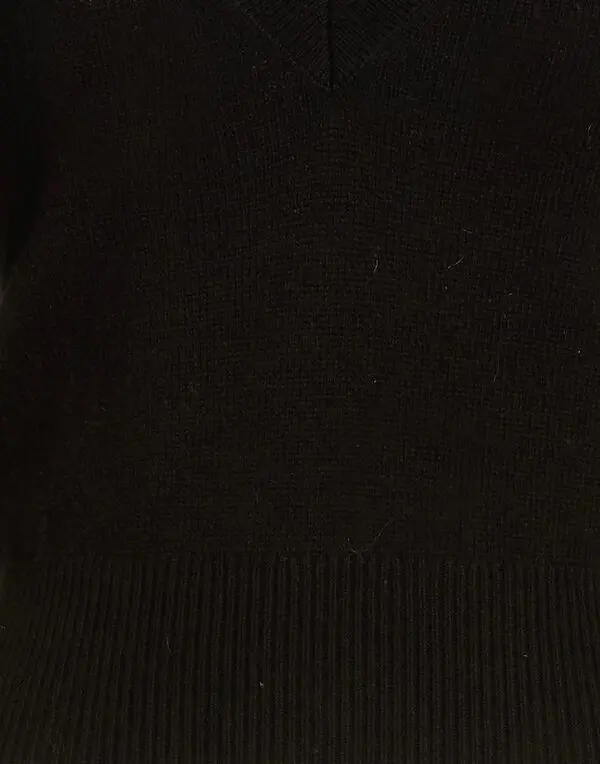 DIESEL® Solid-color Wool V-neck Long Sleeves