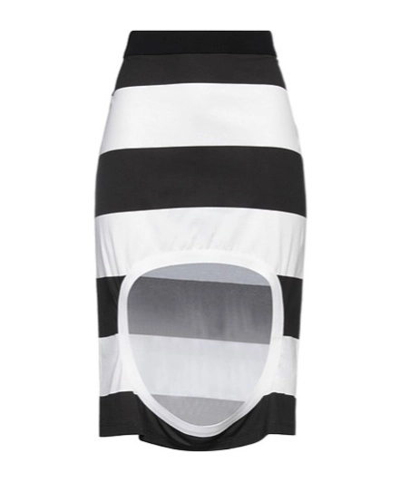Burberry Two-tone Striped Knit Dress - Black