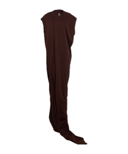 Rick Owens Short-sleeved T-shirt Skirt - Brown