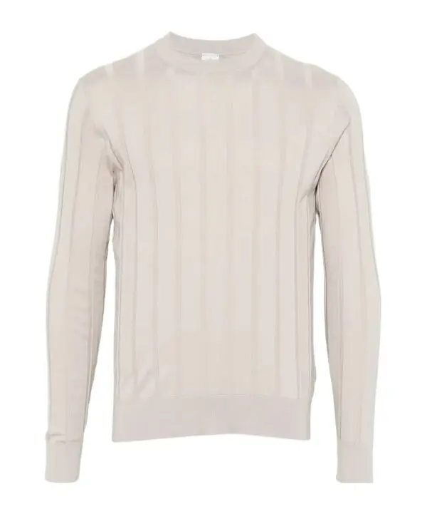 Eleventy Ribbed Round-neck Sweater