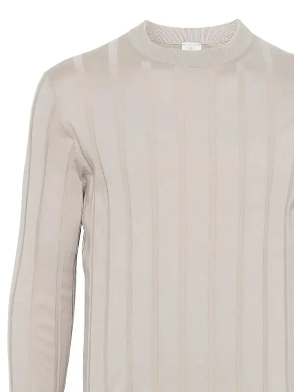 Eleventy Ribbed Round-neck Sweater