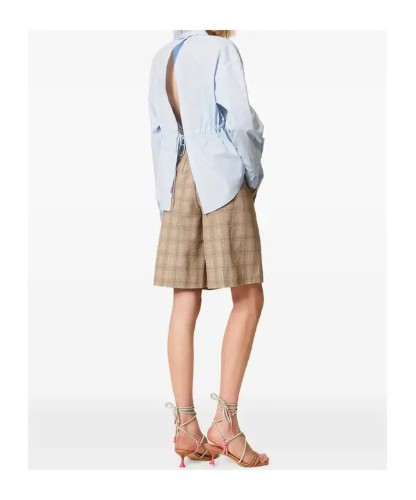 TWINSET Checked Tailored Shorts