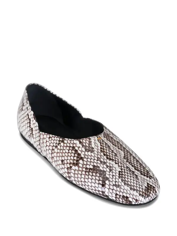 Khaite Jane Snakeskin Flats