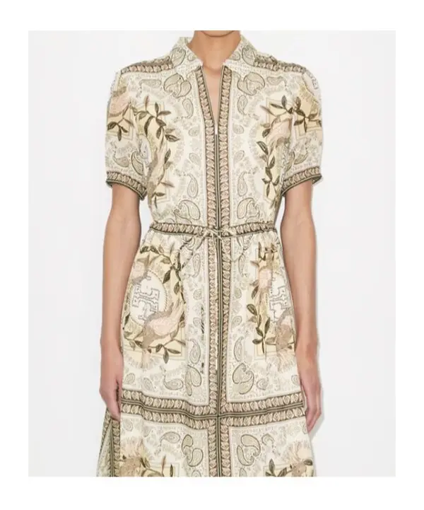Tory Burch Cinched Cotton Zip Dress