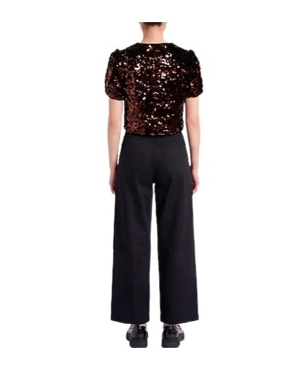 GANNI Solid Colour Short-sleeve Top