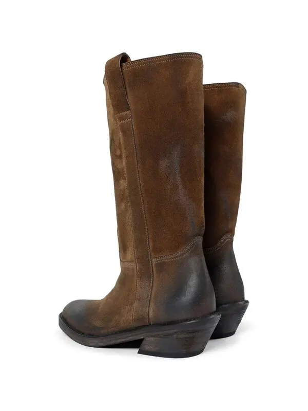 ANN DEMEULEMEESTER Suede Boots - Black