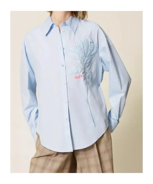 TWINSET Floral Embroidered Shirt
