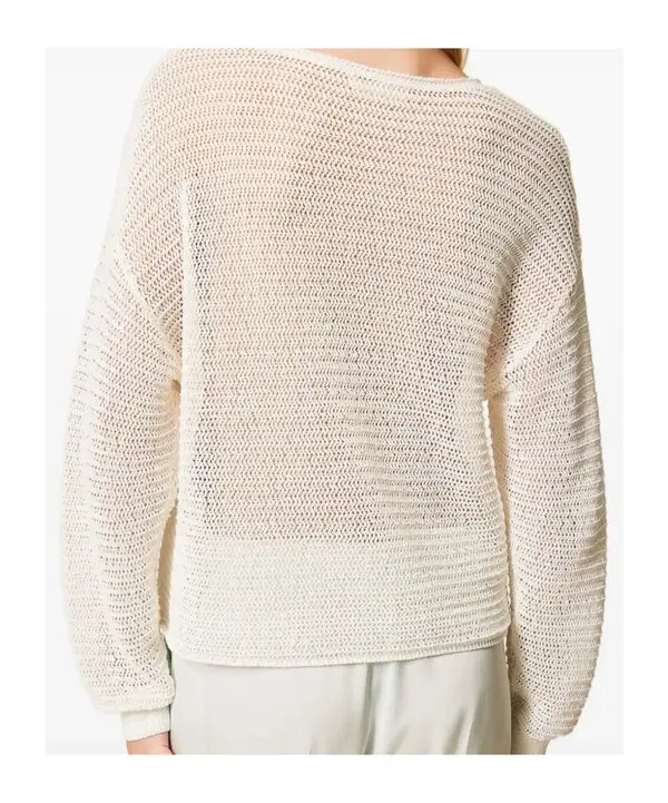 TWINSET Embroidered Round Neck Sweater