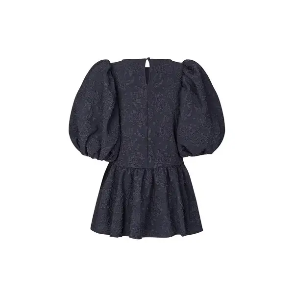 Stine Goya Puff Sleeve Ruffle Hem Top