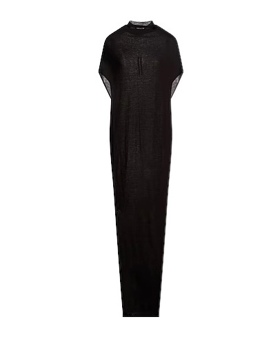 Rick Owens Wool Knit Bodycon Dress - Black