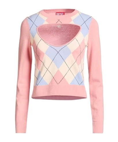 DIESEL® Geometric Pattern Knit Sweater
