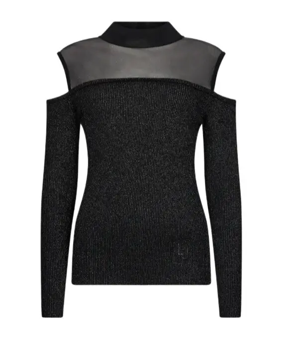 Liu Jo Cold-shoulder Mesh Insert T-shirt