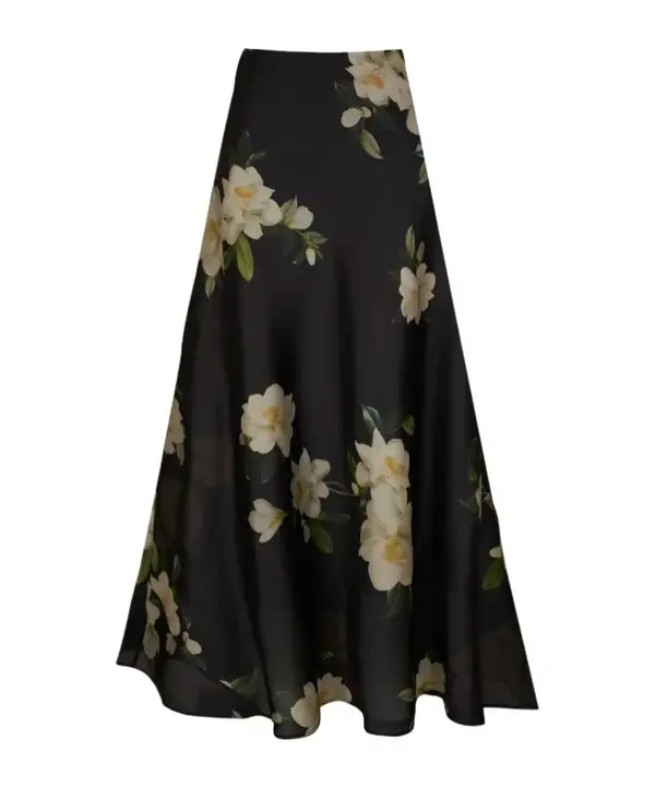 Zimmermann Harmony Silk Midi Skirt