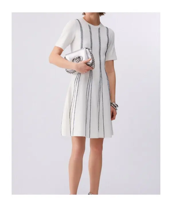Liu Jo Knitted Dress With Contrasting Seams