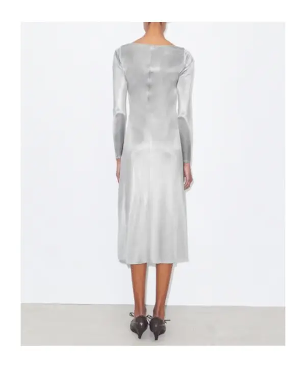 Tory Burch Ruched Long Sleeve Midi Dress