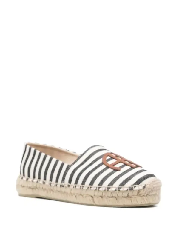 ANINE BING Paloma Striped Logo Espadrilles