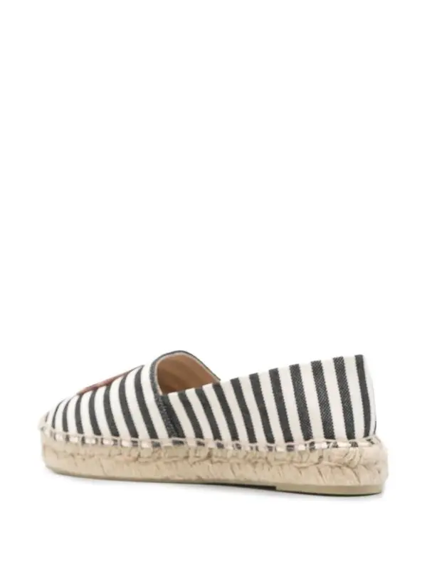 ANINE BING Paloma Striped Logo Espadrilles