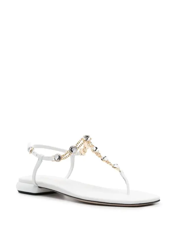 Miu Miu Embellished Thong Sandals