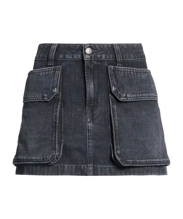 DIESEL® Denim Pencil Skirt With Designer Plaque