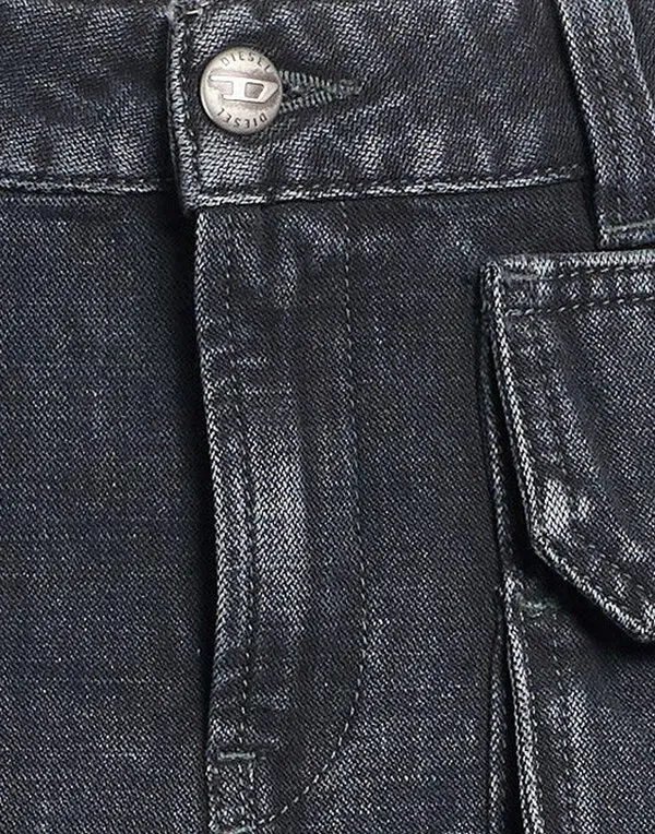 DIESEL® Denim Pencil Skirt With Designer Plaque