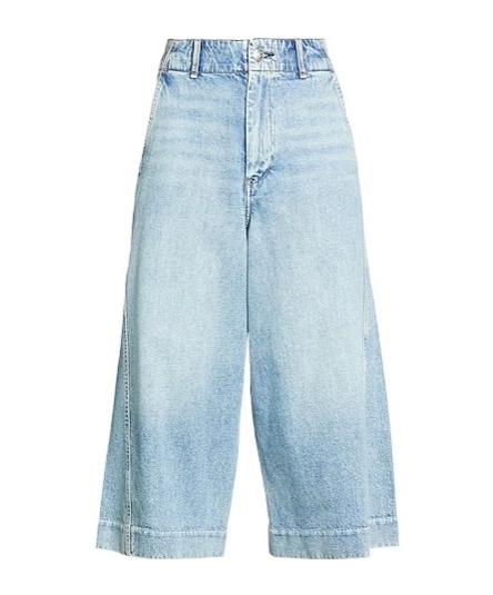 Rag & Bone Light Wash Wide-leg Cropped Jeans