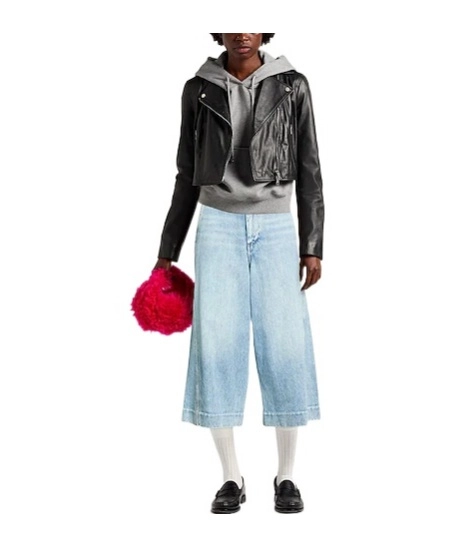 Rag & Bone Light Wash Wide-leg Cropped Jeans