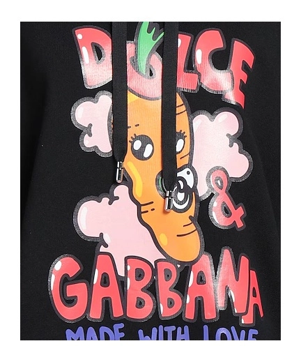 Dolce & Gabbana Solid Print Hoodie