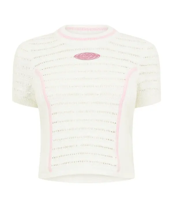Casablanca Cropped T-shirt - White