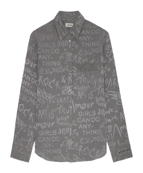 Zadig&Voltaire Slogan-print Silk Shirt