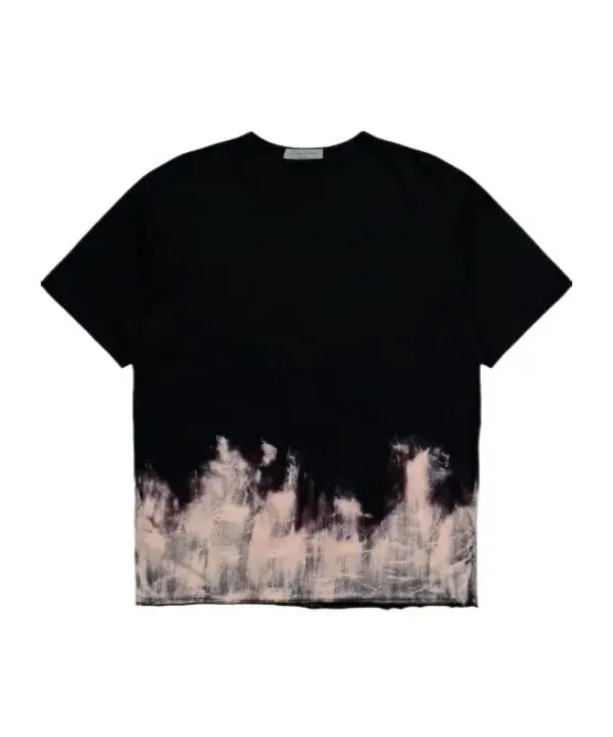 Yohji Yamamoto 30/- Discharged Combed Ps Round Neck T-shirt
