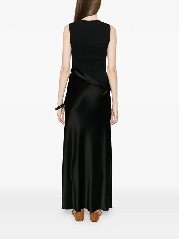 Nanushka Draped Sleeveless Maxi Dress - Black