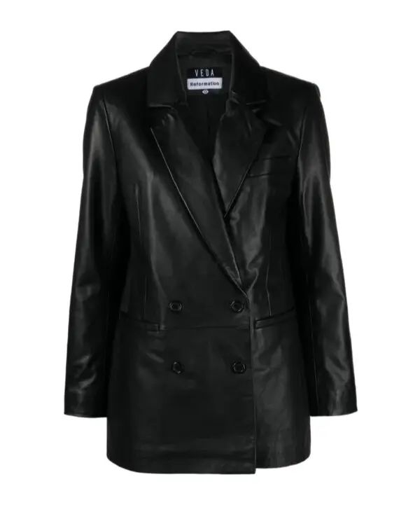 REFORMATION Veda Dalia Leather Blazer