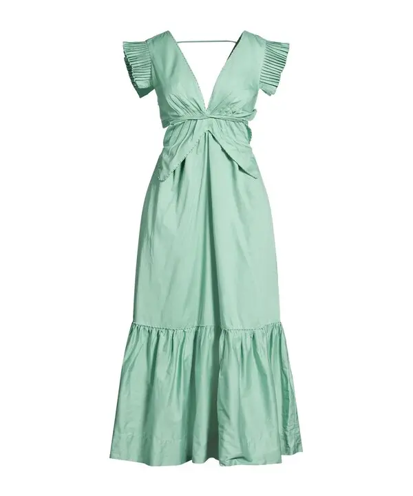 Farm Rio Flared Maxi Dress With Pleated Details
