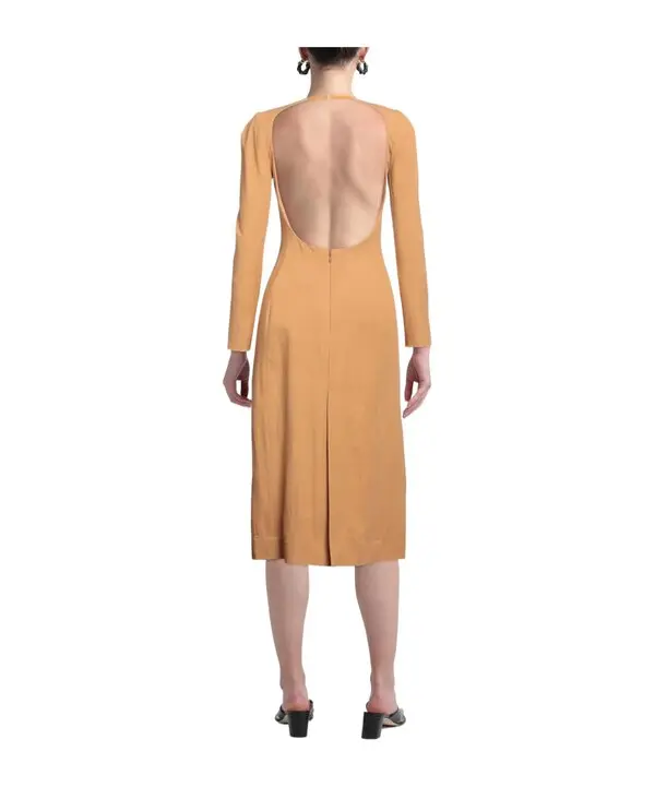 Jacquemus Midi Dress With Bow Detail And Sweetheart Neckline