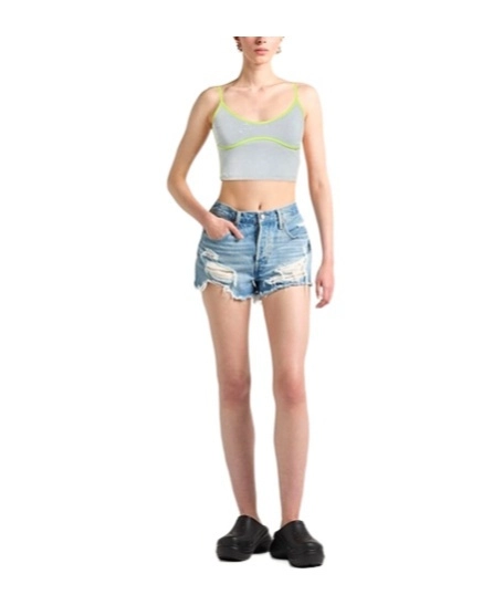 DIESEL® Sleeveless Jersey Crop Top With Piping