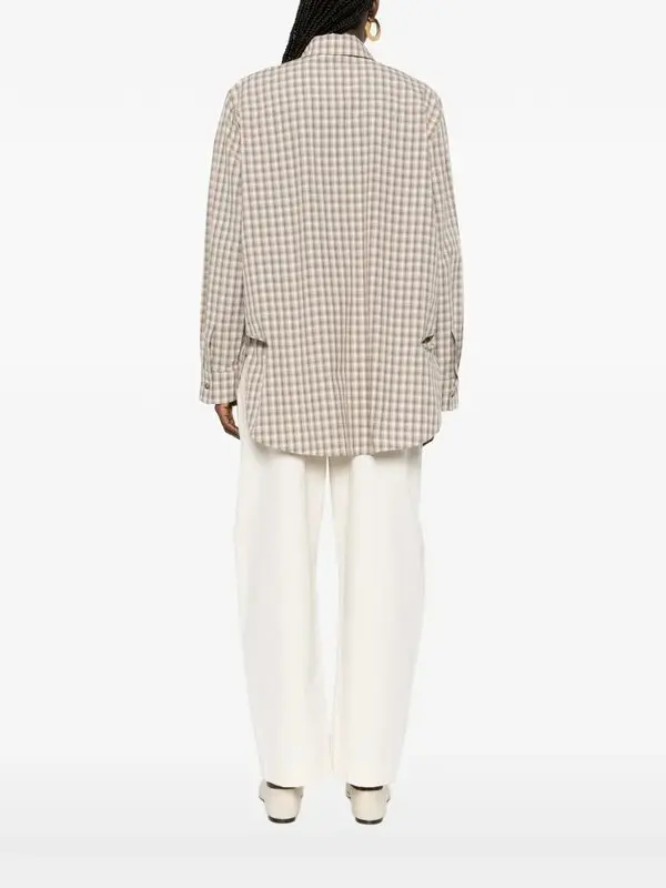 Nanushka Plaid Detail Shirt