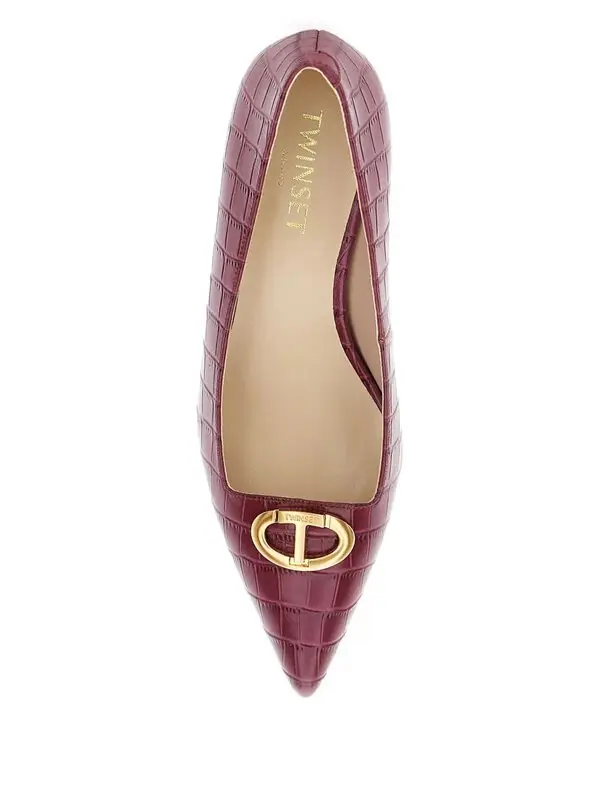 TWINSET Crocodile-effect Pumps