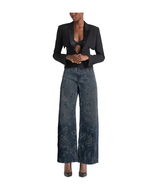 DIESEL® Dark Wash Wide-leg Jeans