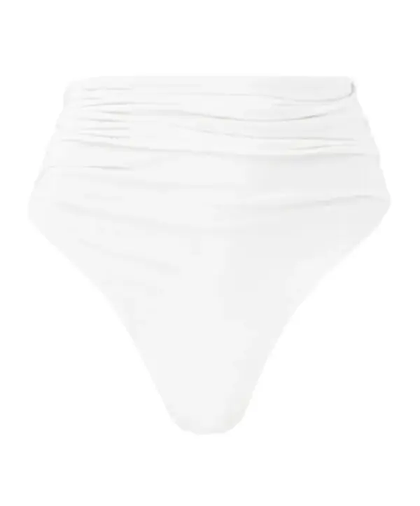 Jacquemus Ruched High-waisted Bikini Bottoms