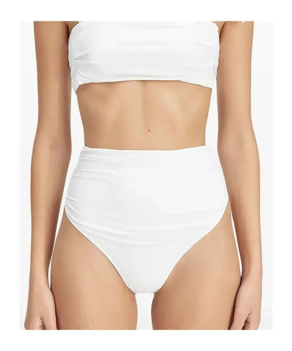 Jacquemus Ruched High-waisted Bikini Bottoms