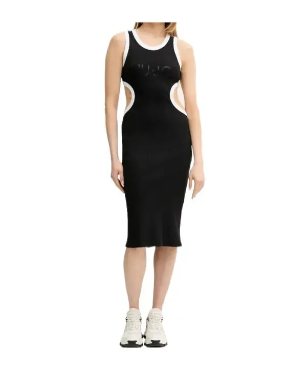 Liu Jo Cut-out Ribbed Midi Dress